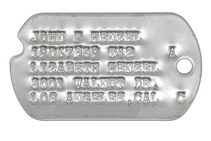 Army Dog Tags 1941-1943 (WWII Era) - Regulation Format Replacement Sets