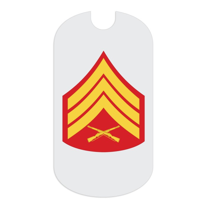 USMC Sgt Rank Tag Sticker